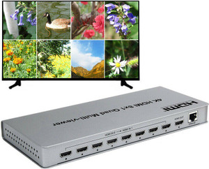 microware 4K 8X1 HDMI Multi-viewer Screen Splitter Real Time ...