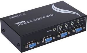 TERABYTE 4 Port VGA Splitter Sharing Switch Box - 4 VGA Input 1 VGA ...
