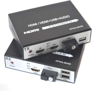 Etzin HDMI Extenders with KVM USB2.0 HDMI Over Single Fiber Optic up ...