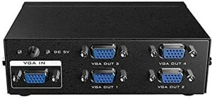 JDS PREMIUM VGA Splitt4 Port VGA Splitter Sharing Switch Box Media ...