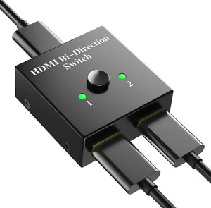 Sancy HDMI Switch Splitter, 2 Port Bi-Directional Manual HDMI Switch 2 ...