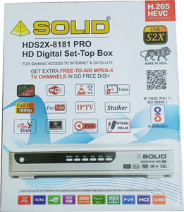 Solid HDS2X-8181PRO H.265 T2-MI HEVC DVB-S2X FullHD FTA Set-Top Box ...
