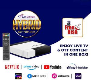 Catvision Hybrid Set Top Box OTT+DVB S2 | 115+ Free Channels | WiFi ...