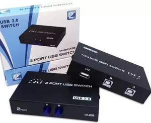 ULTRABYTES 2 Port USB Switch Adapter, USB 2.0 Printer Sharing USB ...