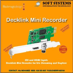 Blackmagic Design DeckLink Mini Recorder HD Media Streaming Device ...
