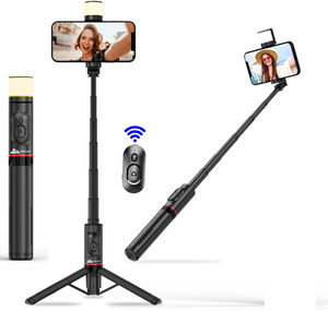 WeCool Portable Bluetooth Selfie stick with 6 shades of Light,Wireless ...