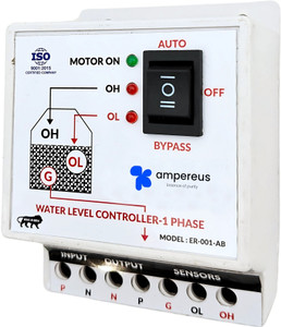 AMPEREUS Automatic Water Overflow Protection Controller for Tank with ...