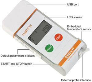 Elitech LogEt 8 Temperature and Humidity Data Logger - Temperature ...