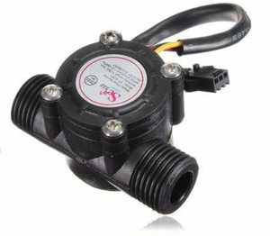 rs solutions Water Flow Sensor YF S201 1/2 Inch Black Flow Sensor Price ...