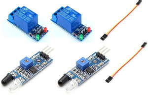 DIYtronics (Pair of 2) IR Sensor 3 Pin Module with Single Channel Relay ...