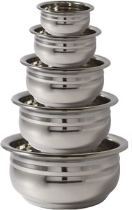 Nirvika Stainless Steel Urli/Handi Set tapeli/pateli/tope Serving ...