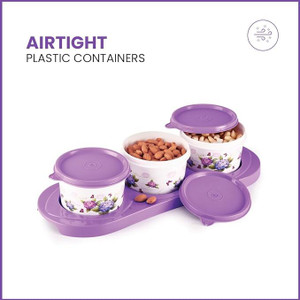 Oliveware Ruby Container Tray with Airtight Lid, BPA Free, For Snacks ...