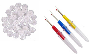 Crafts Haveli Tailoring Combo 2 Items Button White 20pc & Seam Ripper-3 ...