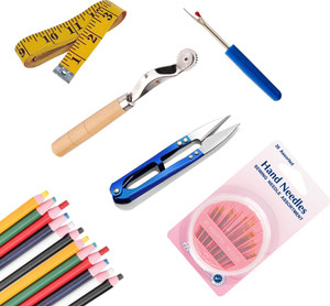 Gemsy Combo InchTape,Thread Cutter, Needle ,Seam Ripper,Tracing Wheel ...