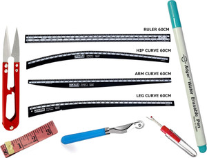 Kitoarts Plastic Tailoring Kit , Tailoring Materials Kit , Curve Scale ...