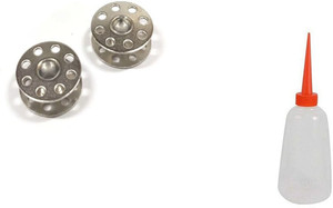 Crafts Haveli Combo 2 Items Bobbin 2pc & Sewing-Machine-Oil Sewing Kit ...