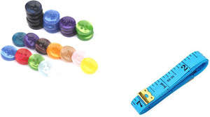 Crafts Haveli Tailoring Combo 2 Items Button Multi 20pc & Measuring ...