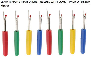 AWESOME STORE SEAM RIPPER STITCH OPENER NEEDLE WITH COVER -PACK OF 8 ...