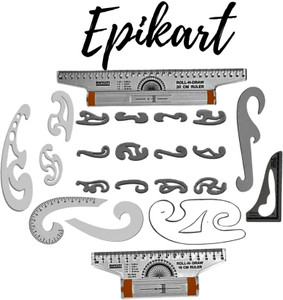 epikart Tailoring Materials Drafting Scale Ruler, French Curve 20 ...