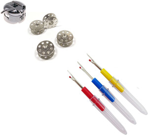 Crafts Haveli Combo 2 Items Bobbin 4Pc _ 1 Case & Seam Ripper-3 Sewing ...