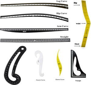 NVR 4-shape of fiber Scales, ArmHole, Sleeve & French Curve, Tringle ...