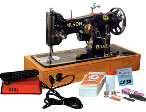 Rilson MOTORIZED 130K/ZIG-ZAG SEWING MACHINE WITH WOODEN BASE AND ...