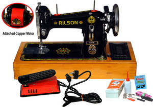 Rilson SPECIAL MOTORIZED LINK MODEL SEWING MACHINE WITH WOODEN BASE AND ...