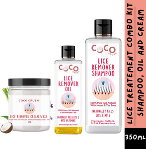 COCO CRUSH Natural Lice & Nits Killer Shampoo, 200ml; Oil, 100ml ...