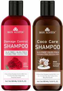 Bon Austin Damage Control Shampoo With Rose & Coco Care Shampoo Pack of ...