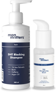 Man Matters Anti Hair Fall DHT Blocking Shampoo (300ml) & Hair ...