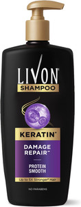 LIVON Keratin Shampoo for Women & Men |Repairs Damaged Hair |Smooth ...