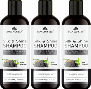 Bon Austin Silk & Shine Shampoo with Activated Charcoal Repair Dry Hair ...