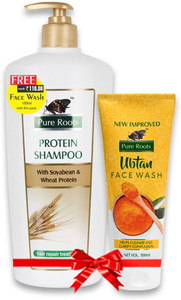 Pure Roots Protein Shampoo 700ml | Combo Offer | Get 100ml Ubtan Face ...