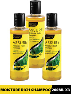 ASSURE Moisture Rich Shampoo Enriched with green tea extract Pack of 3 ...