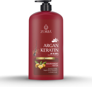 Zorba ARGAN Hairfall Defence Shampoo, With Keratin, Controls Hair fall ...