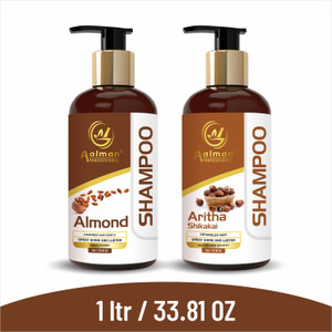 Aalman Professional Almond (1) + Aritha Sikakai (1) Shampoo - Price in ...