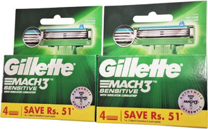 Gillette MACH 3 SENSITIVE WITH INDICATOR LUBRASTRIP - Price in India ...
