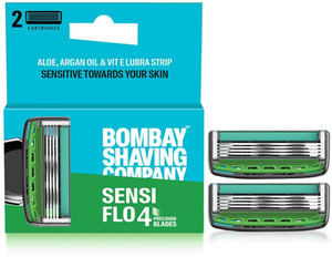 BOMBAY SHAVING COMPANY Sensi Flo4 Precision Blade Cartridges with Aloe ...