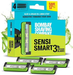 BOMBAY SHAVING COMPANY Sensi Smart 3 Razor Cartridge-Pack Of 4 Blades ...