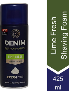 DENIM Performance Lime Fresh Shaving Foam Price in India - Buy DENIM ...