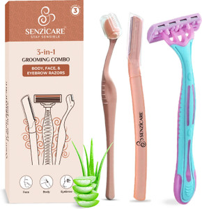 Senzicare Razors Combo (Face Razor + Eyebrow Razor + Body Razor), Women ...