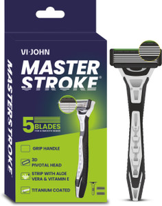 VI-JOHN Master Stroke Ultra Pro 5 Blade Shaving Razor for men (1 Handle ...