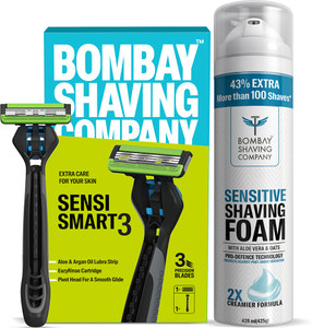 BOMBAY SHAVING COMPANY Sensi Smart3 Razor for Men & Sensitive Shaving ...