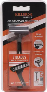 KILLER GLITZ 3 SHAVING RAZOR WITH 1 HANDLE AND 5 CARTRIDGES, Men ...