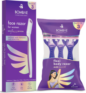 Bombae Facial and Body Hair Removal Razor for Women Combo, Women ...