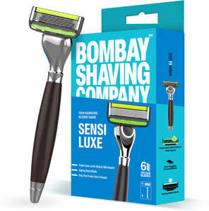 BOMBAY SHAVING COMPANY Sensi Luxe 6 Blade Razor for Men with Styling ...