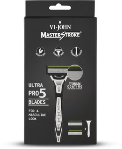 VI-JOHN Master Stroke Ultra Pro 5 Blade Shaving Razor for men (1 Handle ...