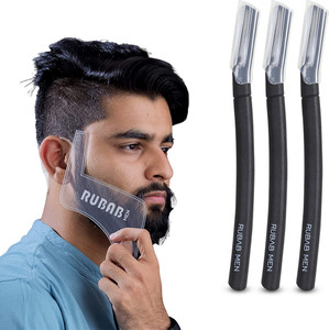 RUBAB MEN Beard Shaper & Reusable 03 Face Razor for Men| Easy-to-Use ...