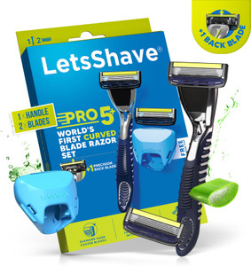 LetsShave Pro 5 Plus Shaving Razor for Men Sleek Flow Rubber Guard ...