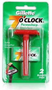 Gillette 7 O Clock - Permasharp Stainless Blade, 1 Pcs Pouch, Men ...